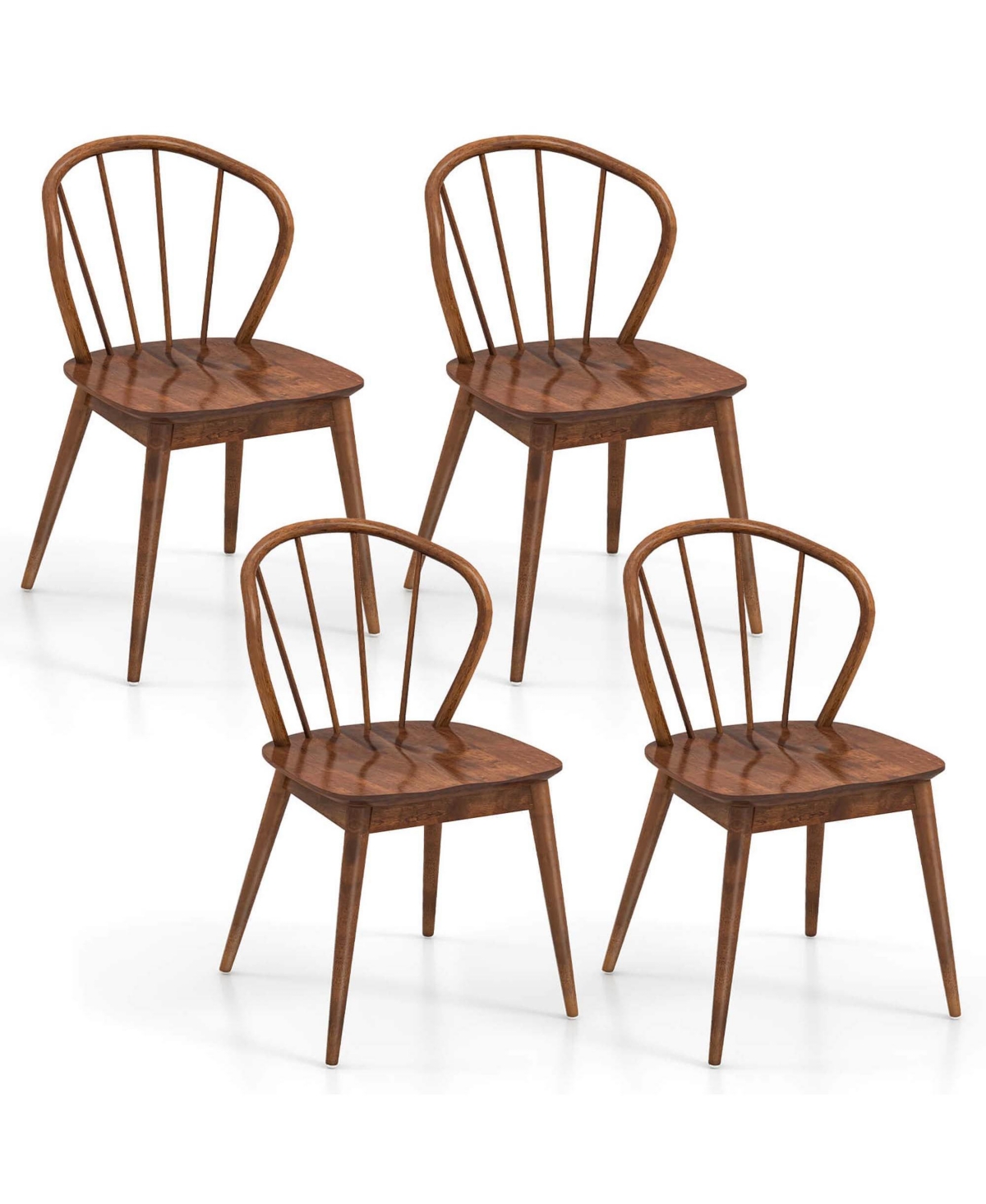 Click here for Wooden Dining Chair Set of 4 with High Spindle Bac... prices