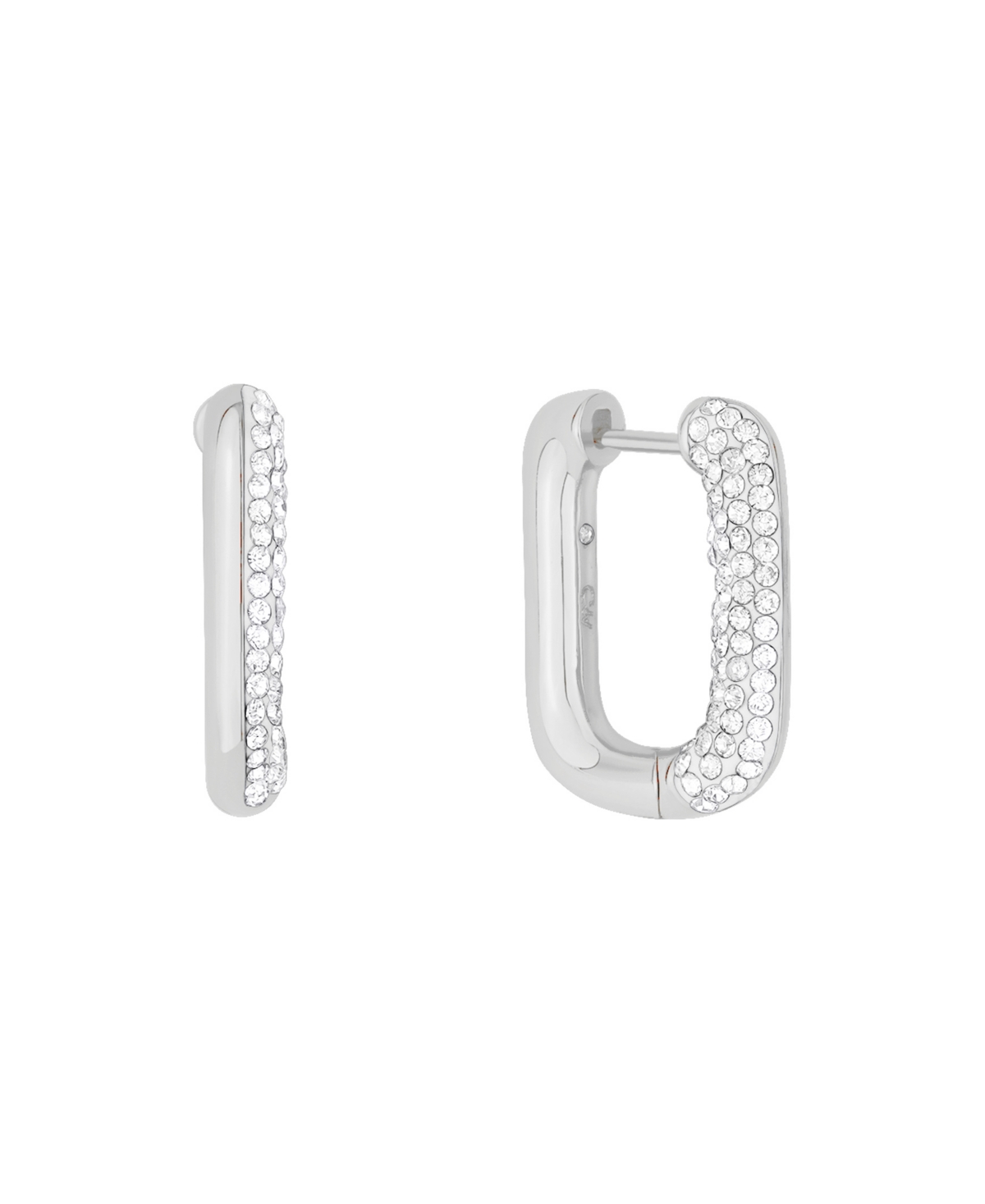 Click here for And Now This Clear Crystal Rectangular Shaped Hoop... prices