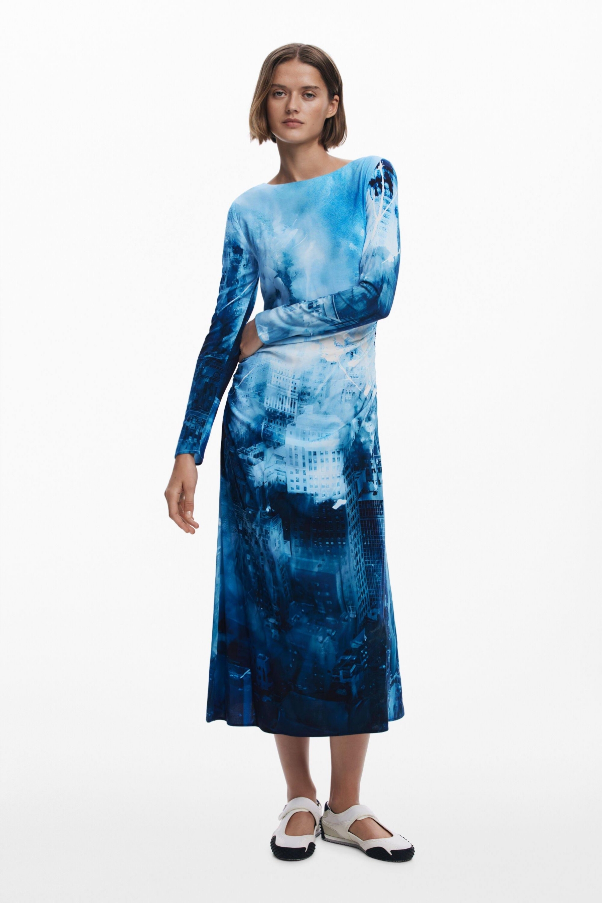 Click here for Desigual Womens Landscape maxi dress - Blue prices