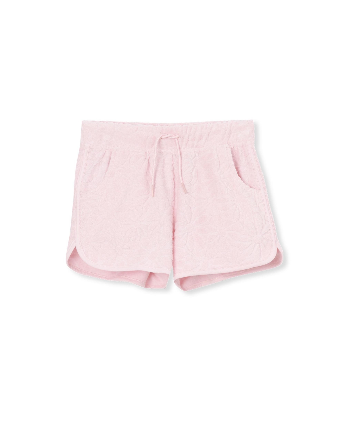 Click here for Lands End Girls Terry Pull On Shorts - Flamingo da... prices