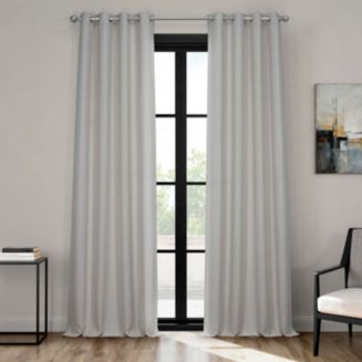Half Price Drapes Birch Grommet Textured Faux Linen Room Darkening ...