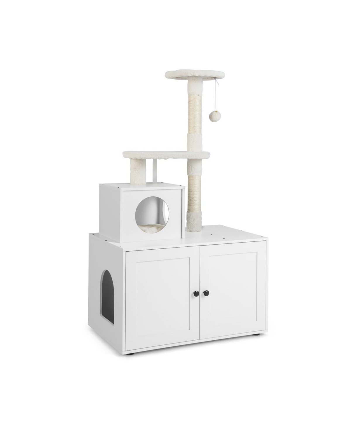 Click here for Cat Tree with Litter Box Enclosure & Cozy Condo Mu... prices