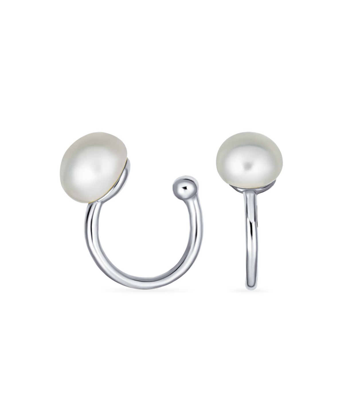 Click here for Bling Jewelry Spiral Wire Ear Cuff with Freshwater... prices