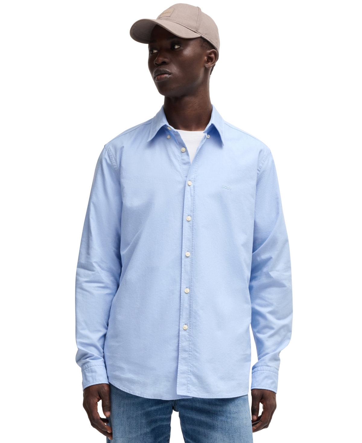 Click here for Boss by Hugo Boss Mens Button-Down Regular-Fit Dre... prices