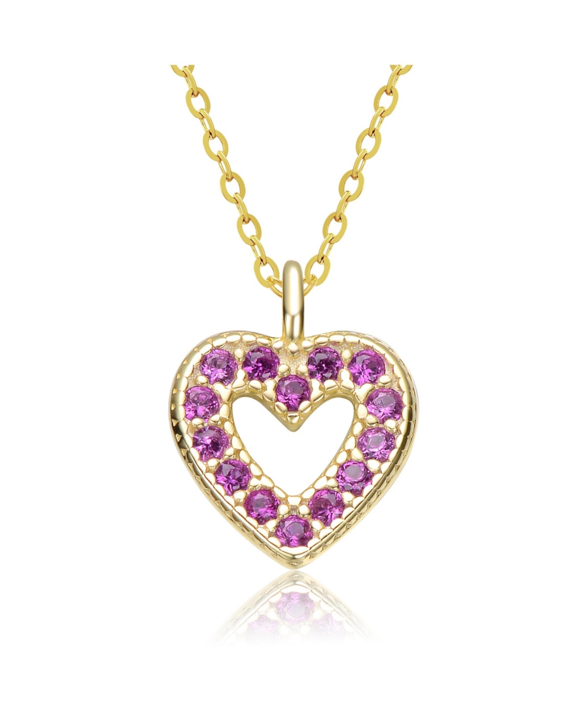Click here for GiGiGirl Sterling Silver 14K Gold Plated Red Cubic... prices