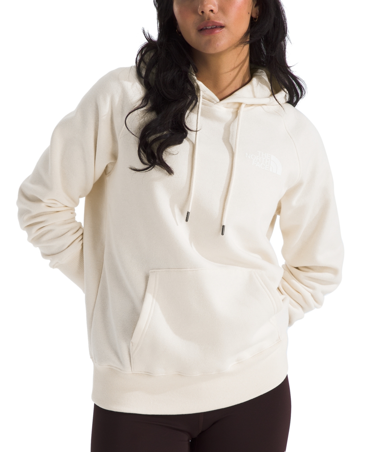 The North Face Womens Box Nse Fleece Hoodie - White Dune