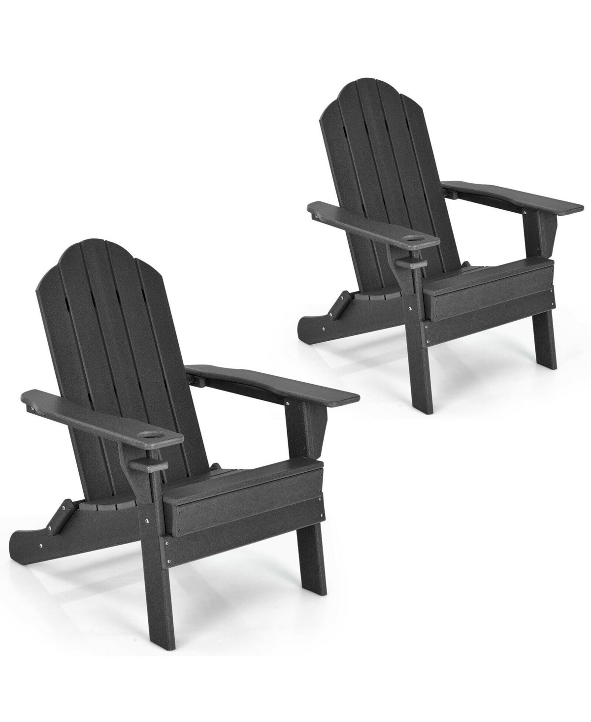 Click here for Gymax 2PCS Patio Folding Adirondack Chair Weather... prices
