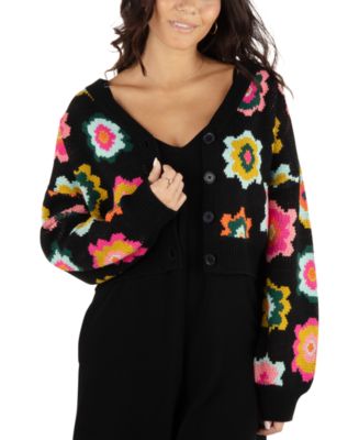 Hurley Juniors' Daisy Button-Front Cardigan Sweater - Macy's