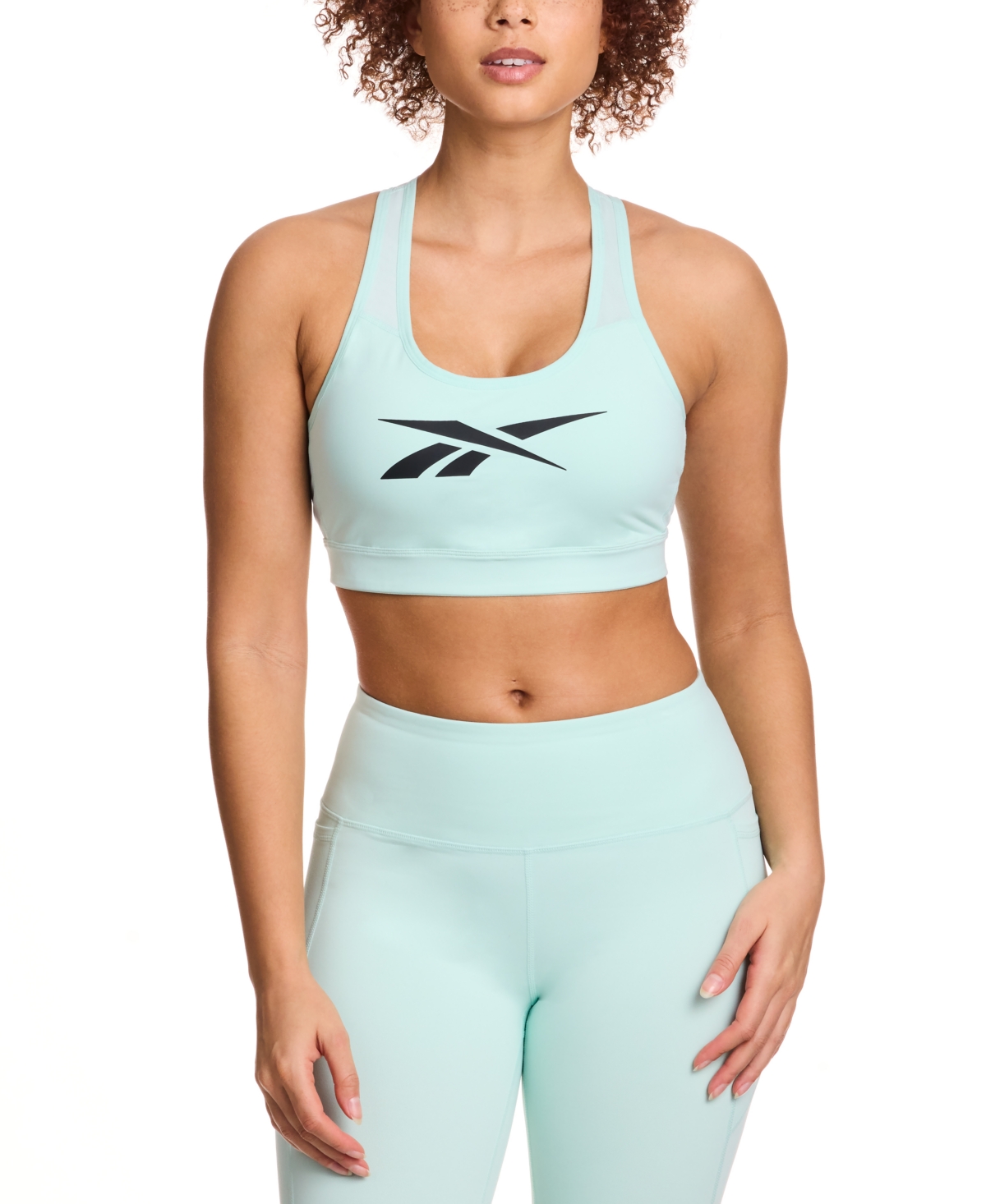 Click here for Reebok Womens Lux Vector Racer-Back Sport Bra - Gl... prices