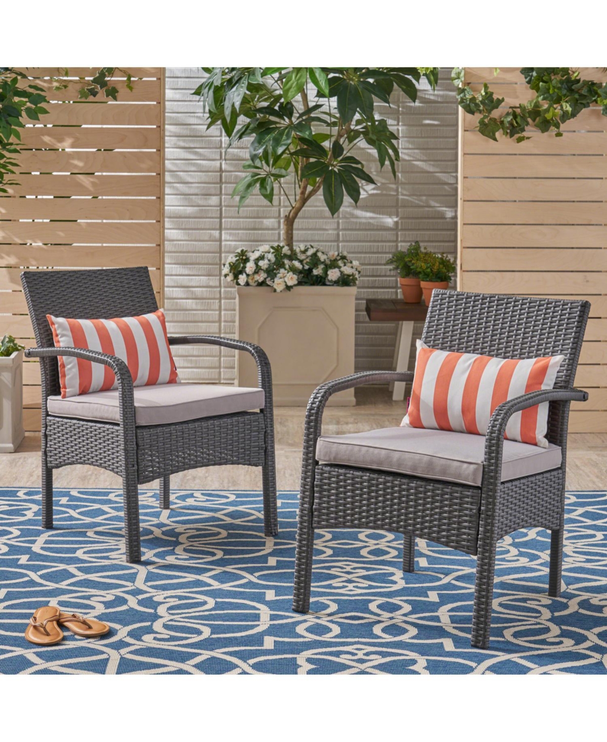 Click here for Streamdale Deluxe Rattan Outdoor Club Chairs Tropi... prices