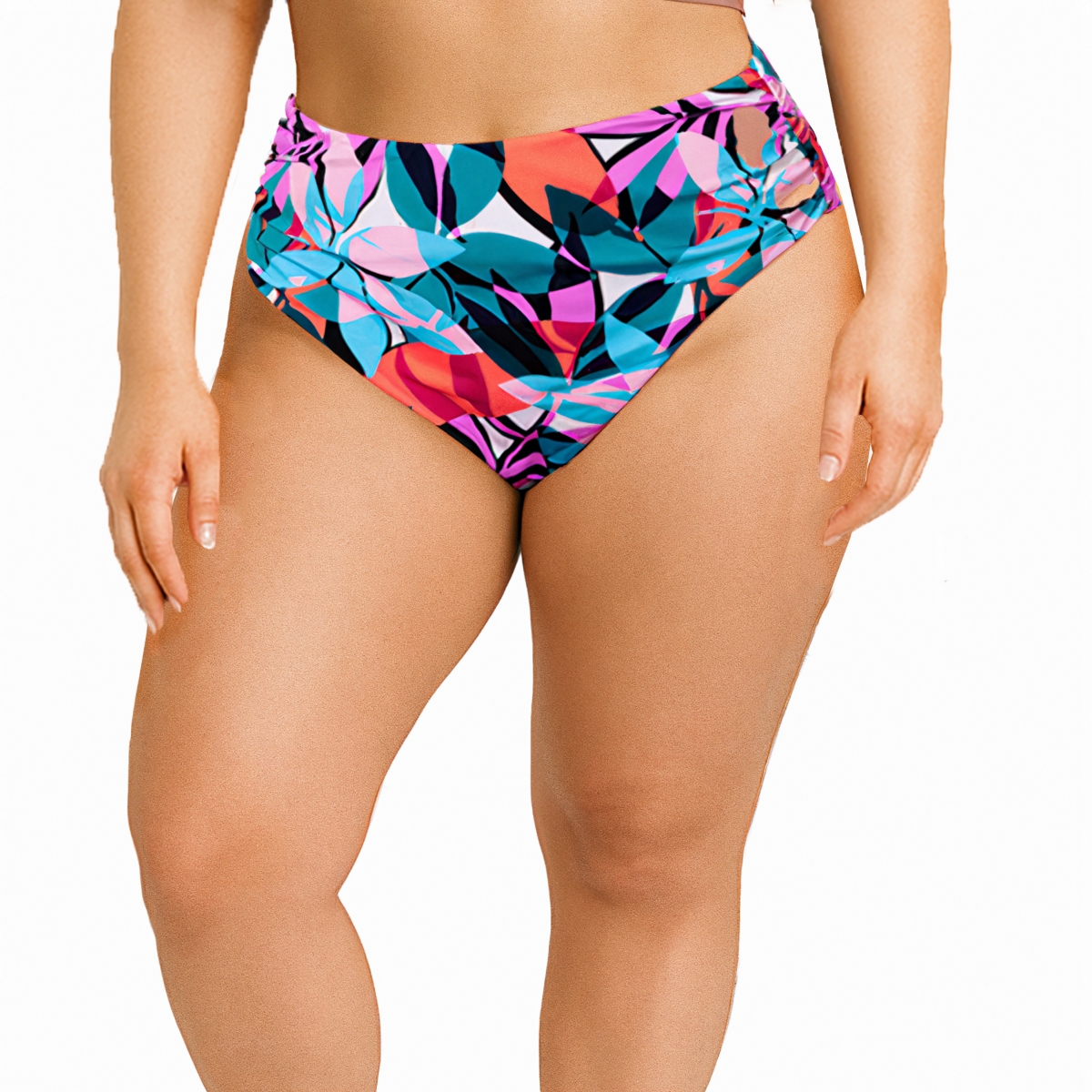 Click here for Swimsuits for All Womens Side Shirred High Waist S... prices