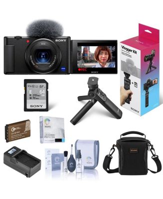 Sony ZV-1 Compact 4K HD Camera, Black Bundle with Sony Vlogger ...