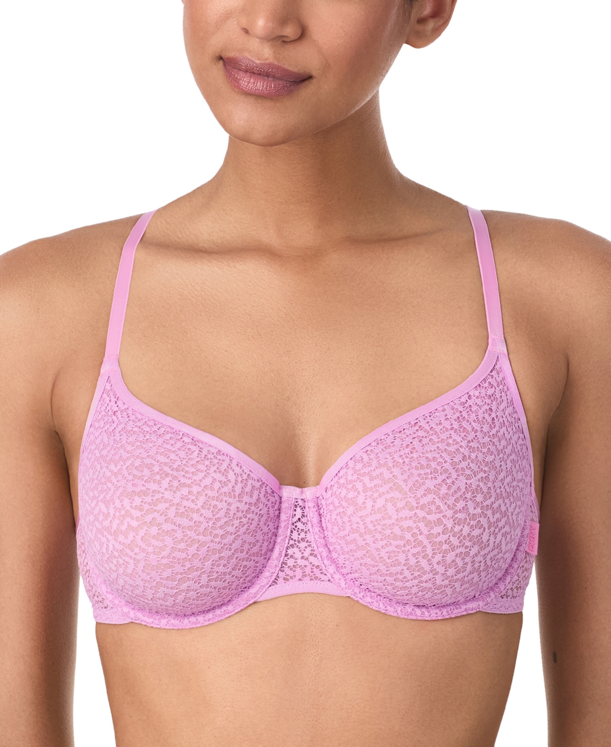 Click here for Dkny Womens Modern Lace Sheer Demi Bra - Orchid prices