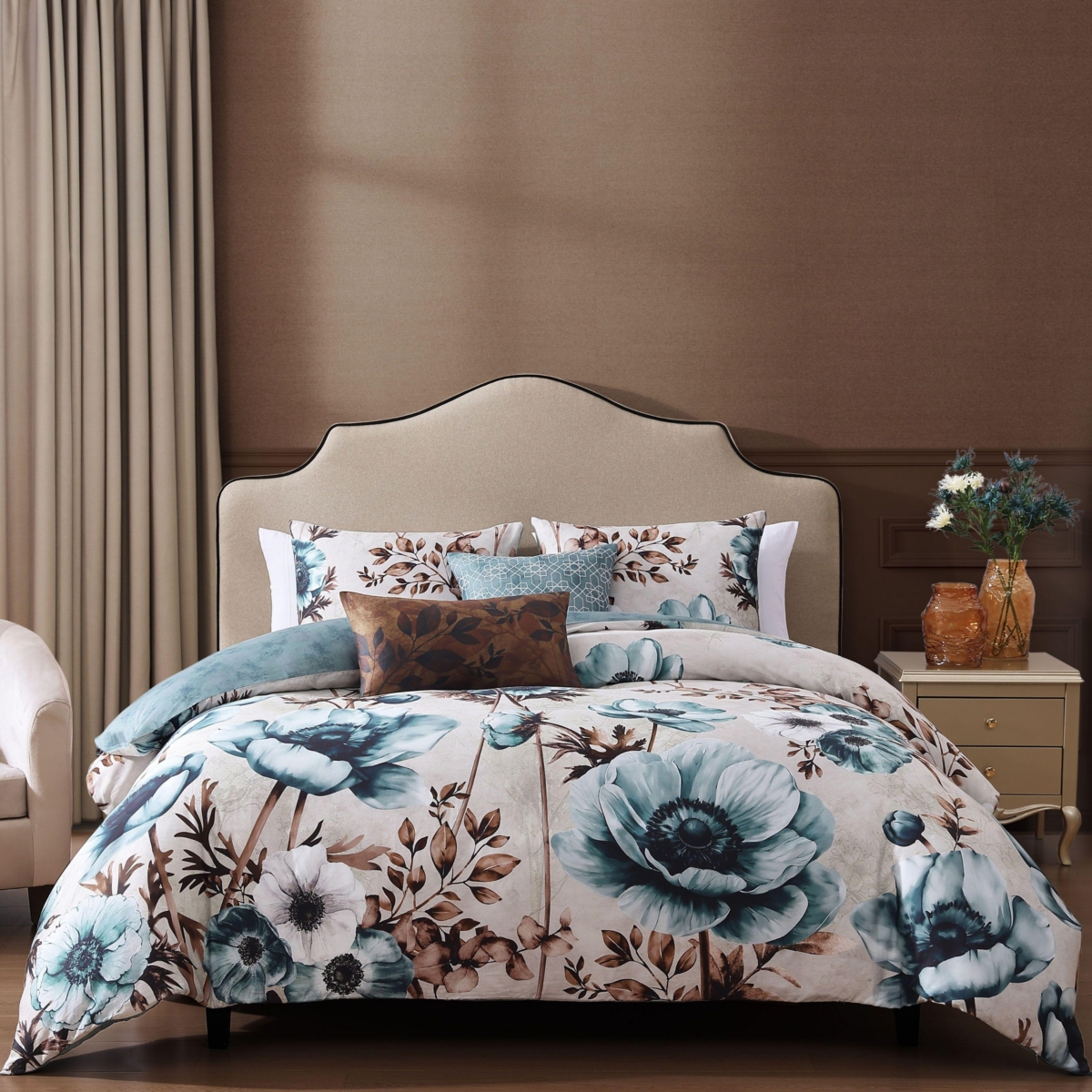 Click here for Bebejan Flowers in the Mist Bedding 100 Cotton Sat... prices