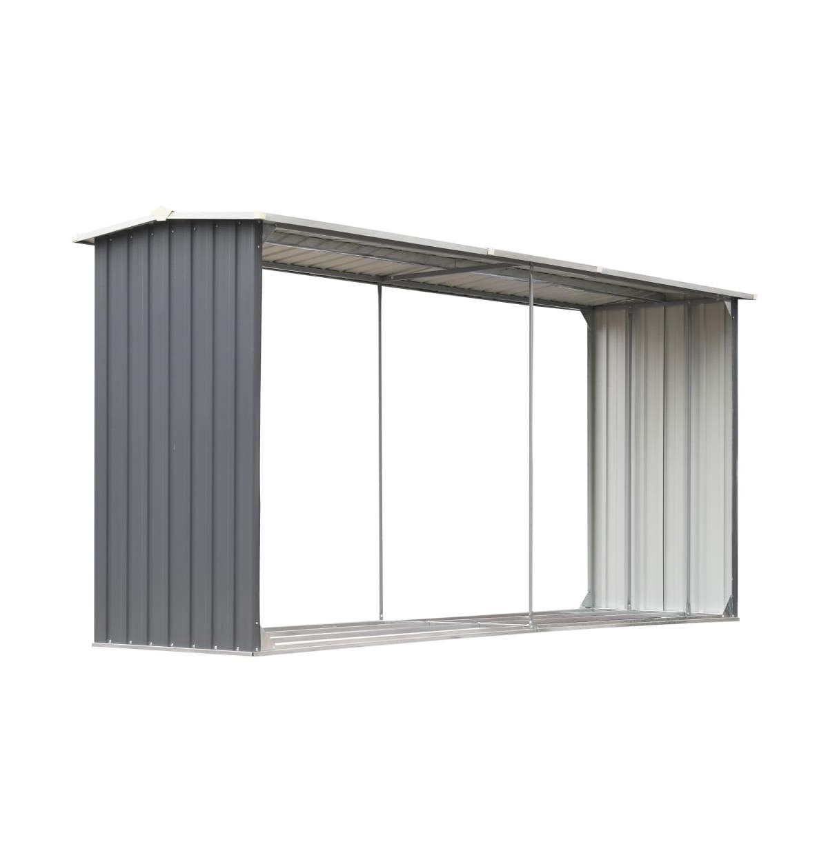 Click here for Garden Log Storage Shed Galvanized Steel 129.9x36.... prices