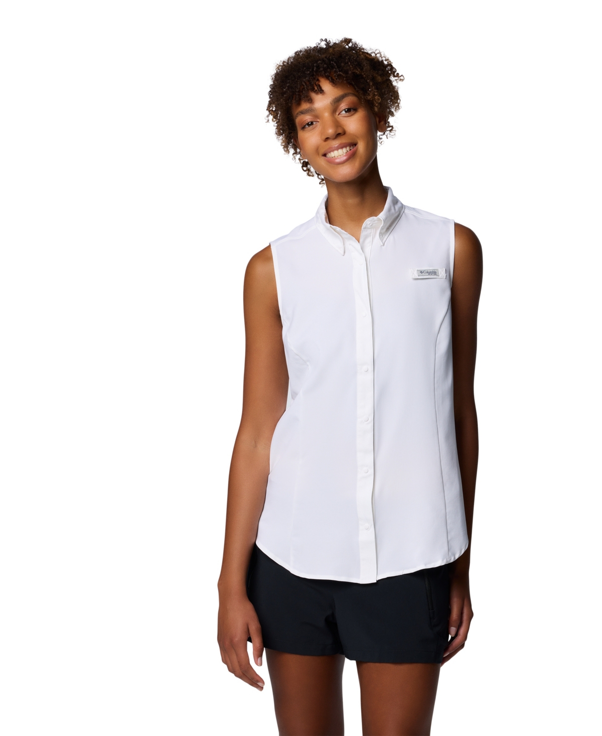 Click here for Columbia Womens Tamiami Sleeveless Shirt - White prices