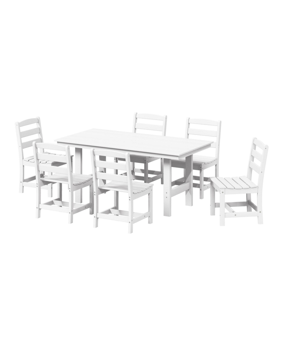 Click here for 7-Piece Hdpe Outdoor Rectangular Patio Dining Tabl... prices