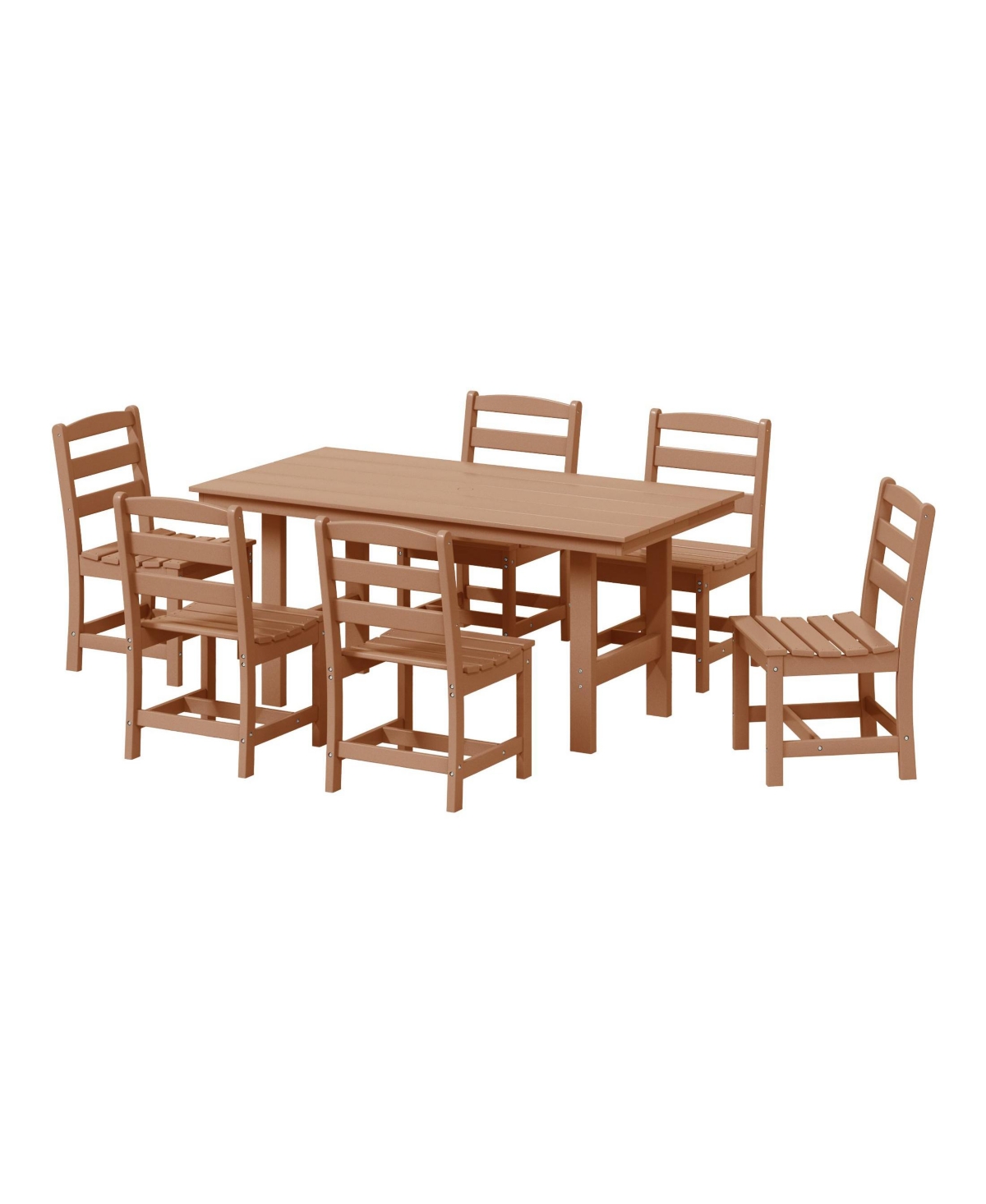 Click here for 7-Piece Hdpe Outdoor Rectangular Patio Dining Tabl... prices