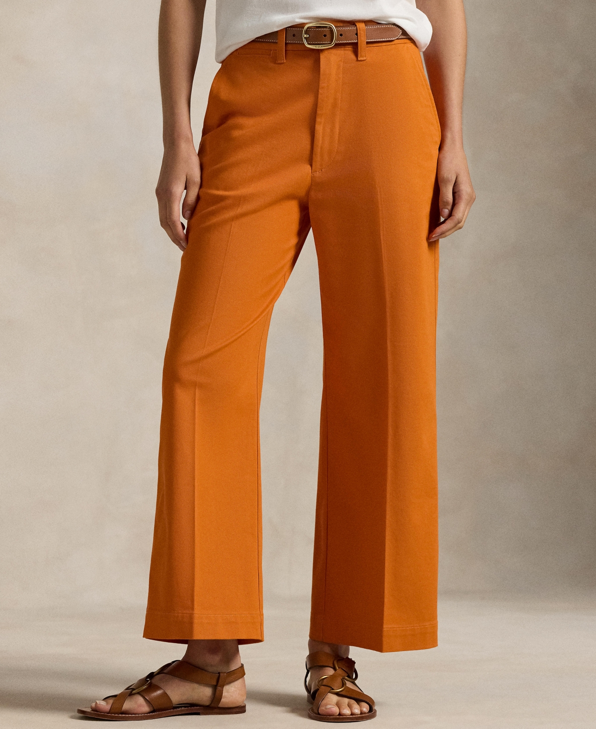 Click here for Polo Ralph Lauren Womens Chino Wide-Leg Pants - Co... prices