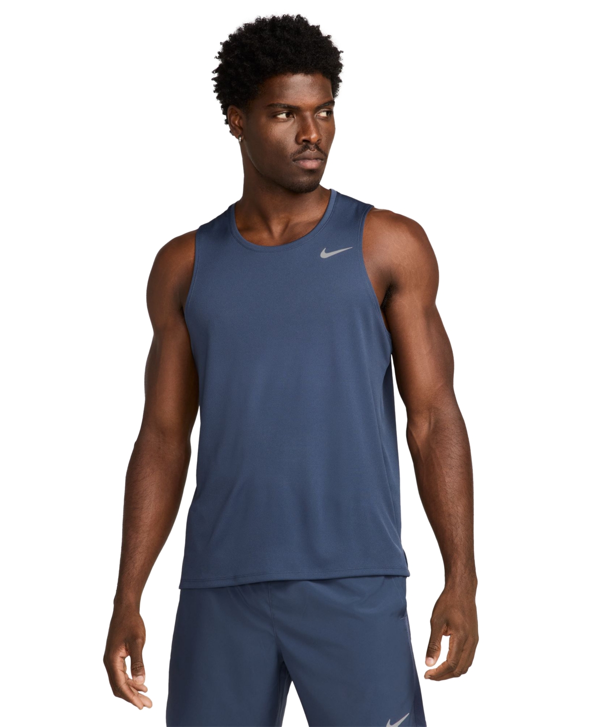 Click here for Nike Mens Miler Dri-fit Running Tank - Thunder Blu... prices