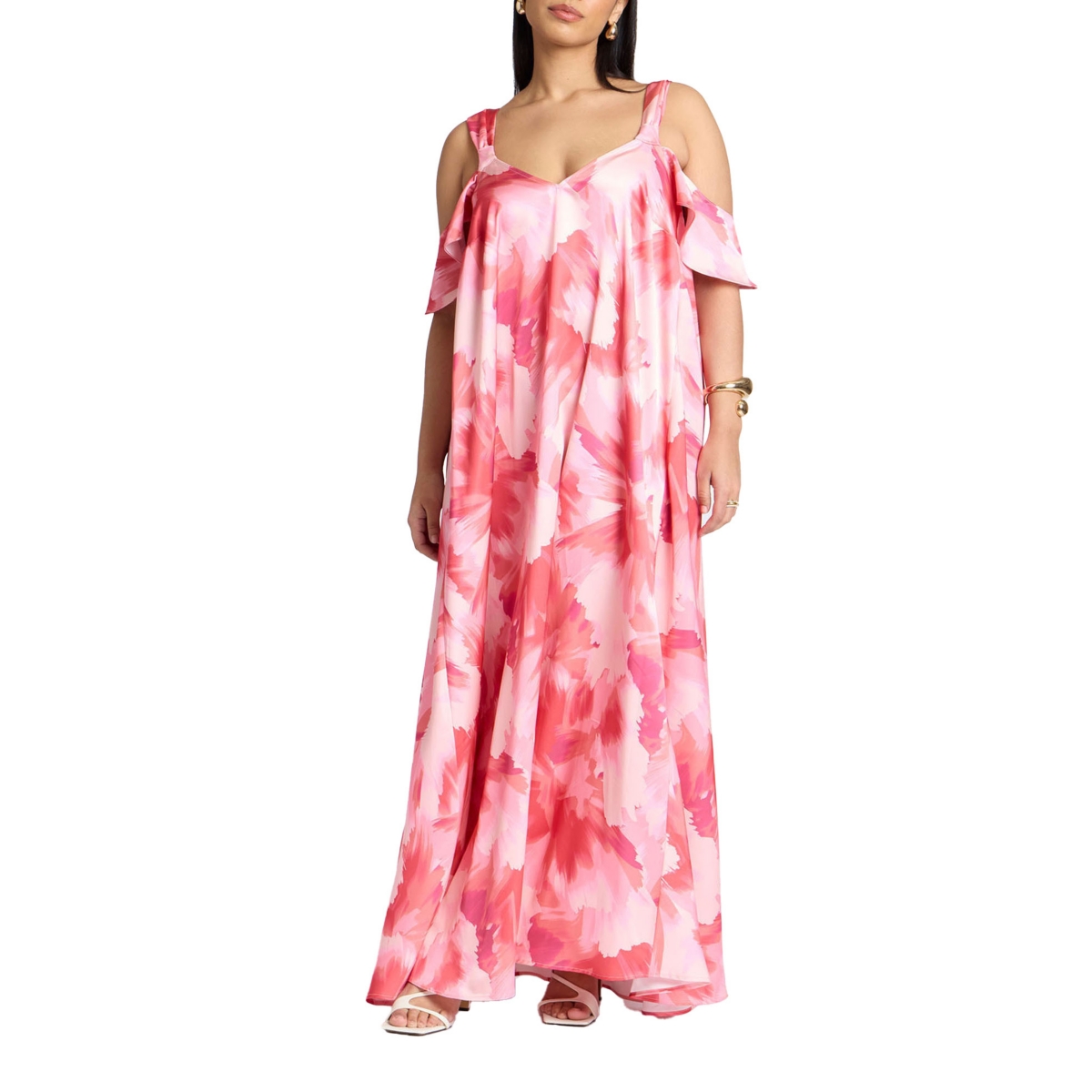 Click here for Eloquii Womens Plus Size Strap Detail Trapeze Gown... prices