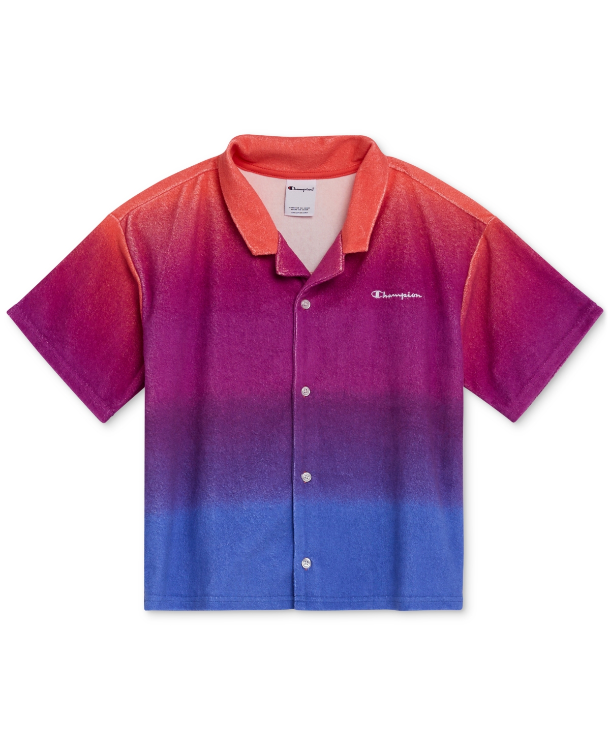 Click here for Champion Big Girls Button-Up Gradient Shirt - Peac... prices