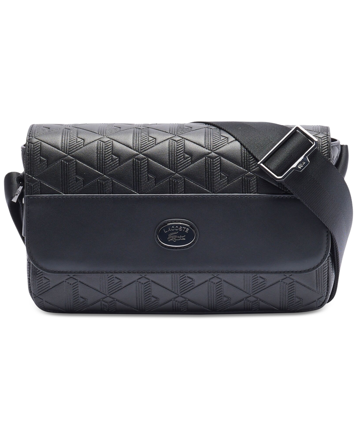 Click here for Lacoste Mens Monogrammed Flap Close Satchel - Whit... prices