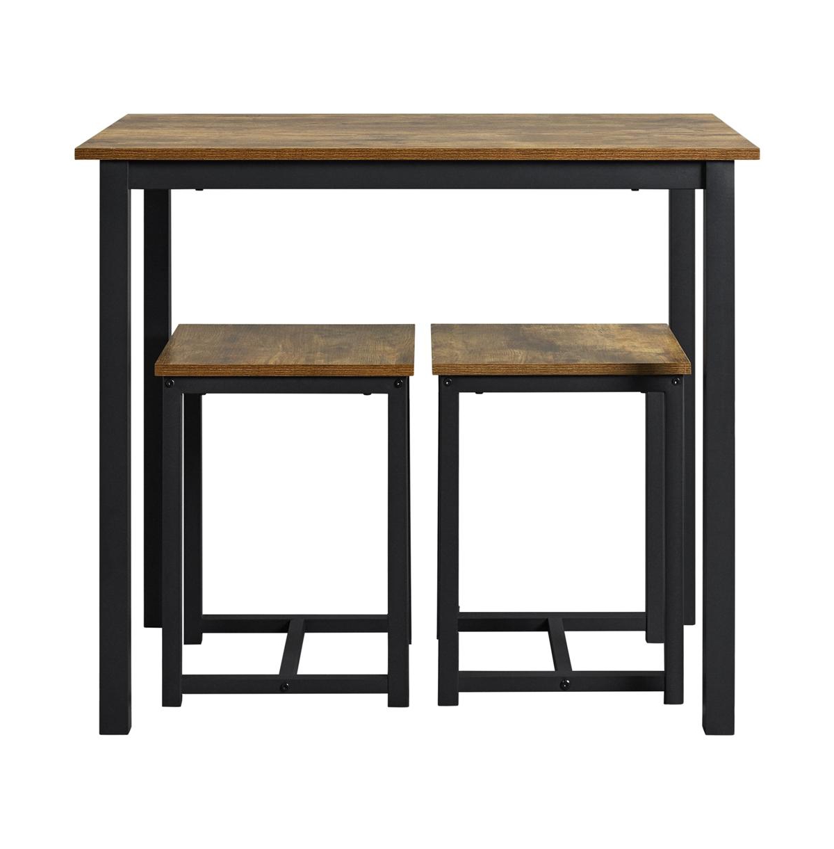 Click here for Yaheetech Industrial 3-Piece Dining Table Set - Ru... prices