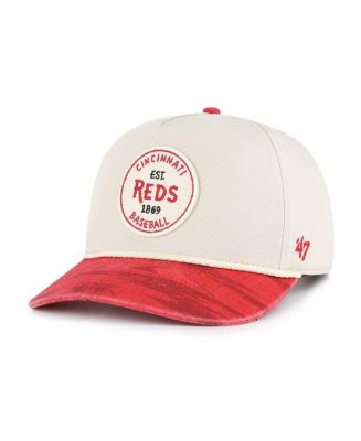 '47 Brand Men's Cream/Red Cincinnati Reds Fiji Rope Hitch Adjustable Hat - Macy's