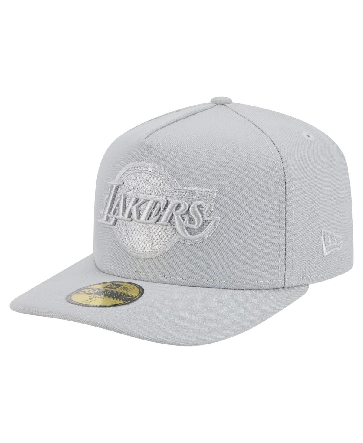New Era Men's Gray Los Angeles Lakers Colorpack A-Frame Pinch Front ...