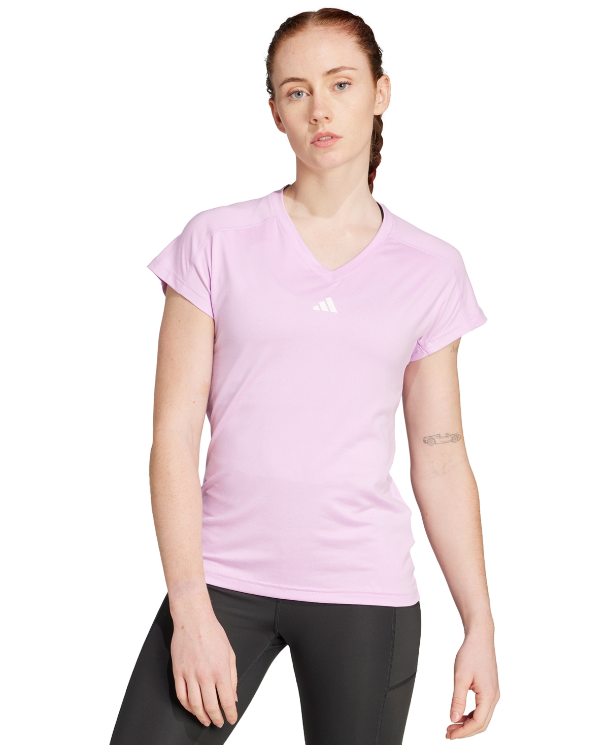 Click here for adidas Womens Training Moisture-Wicking Logo V-Nec... prices