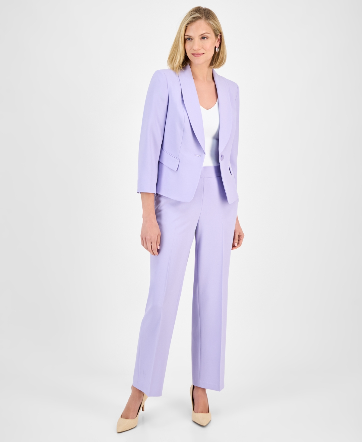 Click here for Le Suit Womens Shawl-Collar One-Button Jacket & Pu... prices