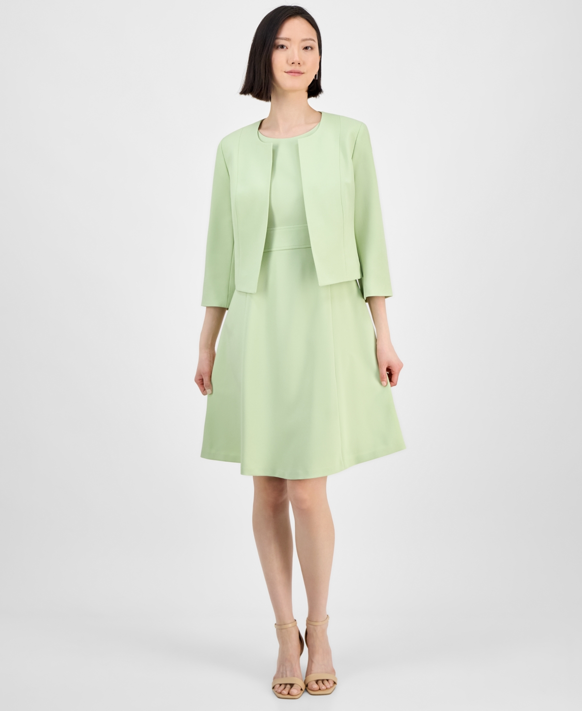 Click here for Le Suit Womens Collarless Open-Front Bolero & Scoo... prices