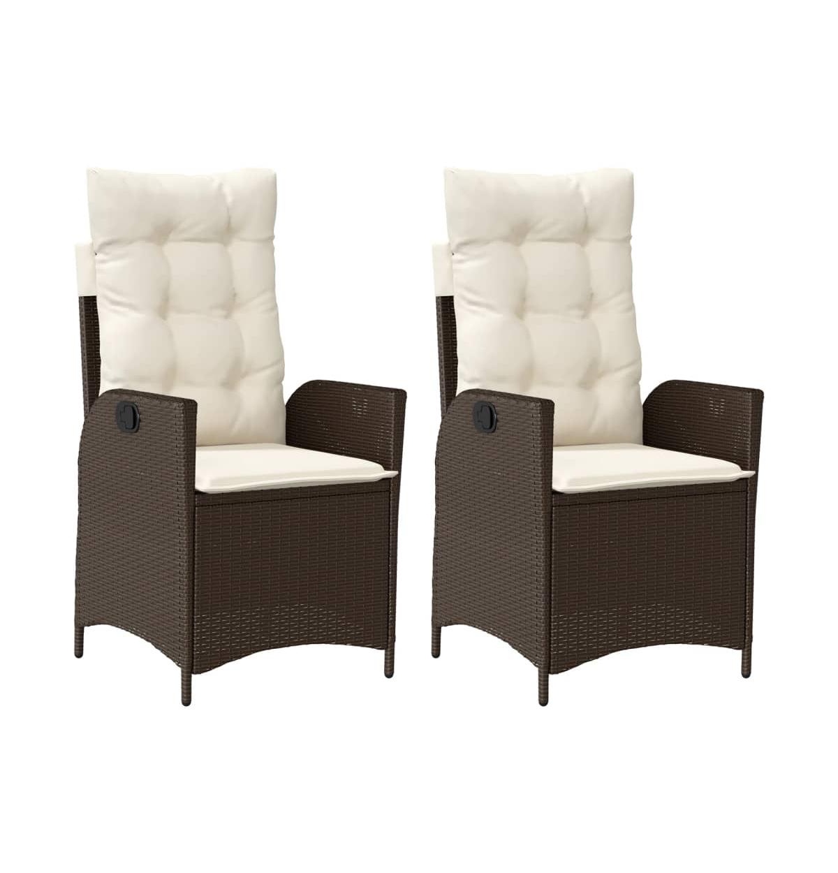 Click here for Reclining Patio Chairs 2 pcs with Cushions Brown P... prices