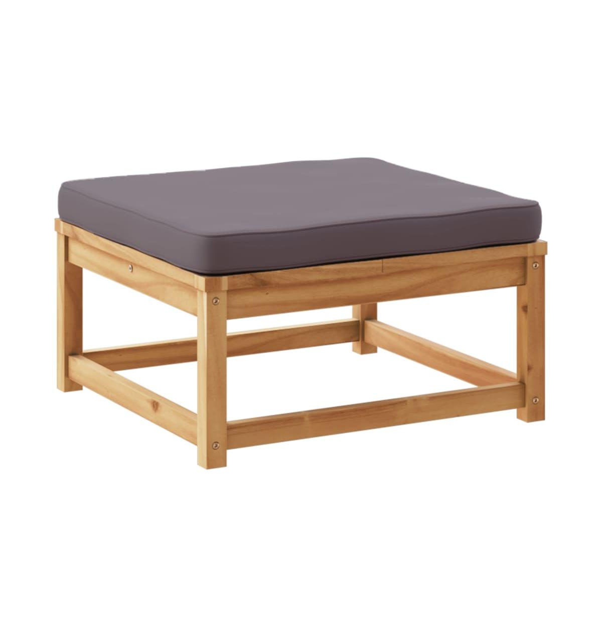 Click here for Patio Footstool with Cushions Solid Wood Acacia -... prices