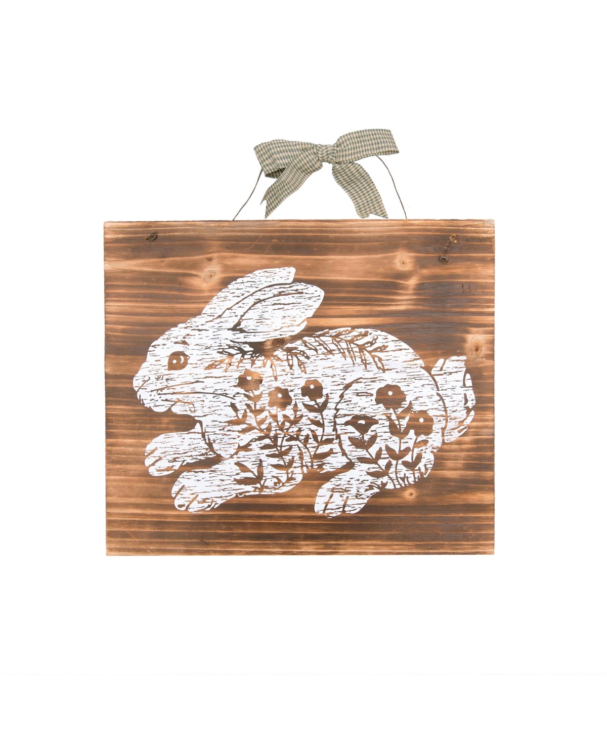 Click here for 13 x 15 Etched Farmhouse Floral Flowers Easter Rab... prices