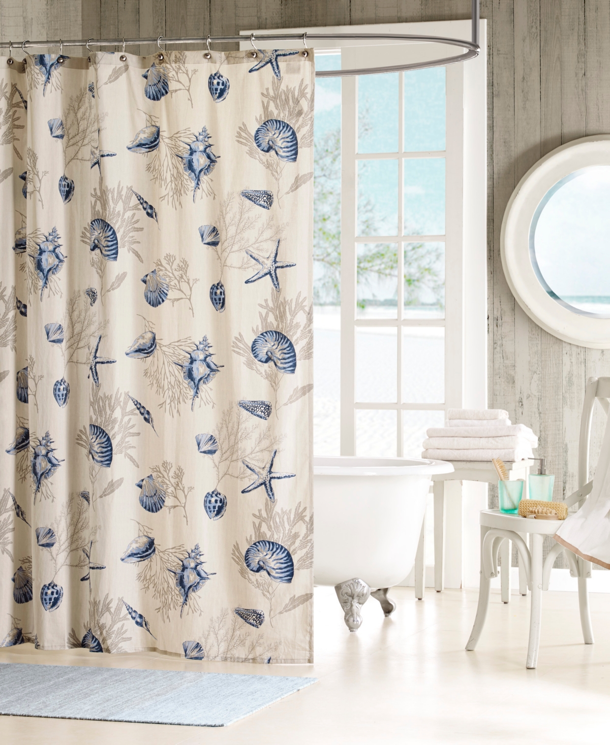 Click here for Madison Park Bayside Seashell Shower Curtain  72 x... prices
