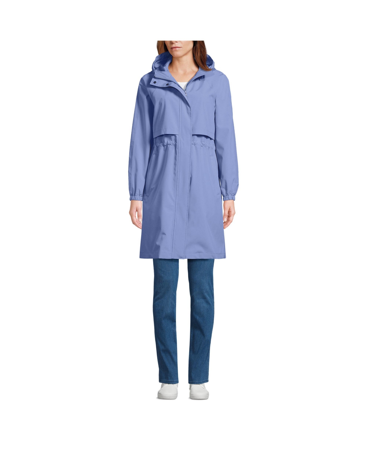 Click here for Lands End Womens Squall Packable Long Raincoat - L... prices