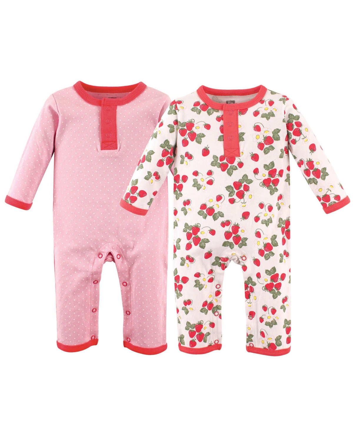 Click here for Hudson Baby Baby Girls Hudson 2Pk Coverall - Straw... prices