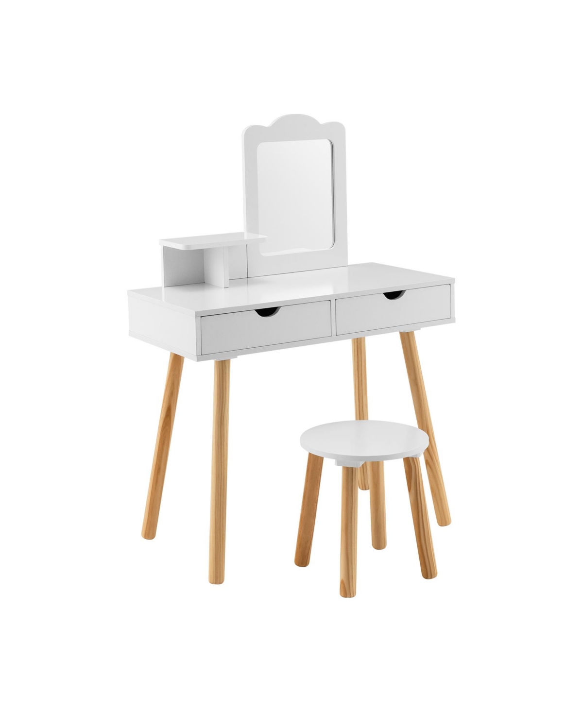 Click here for Kid Vanity Table Chair Set with Mirror and 2 Large... prices