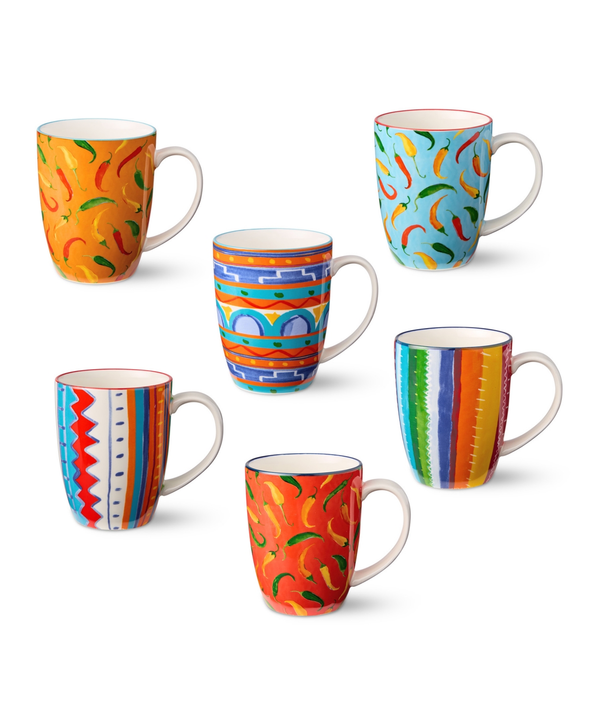 Click here for Certified International Caliente Mugs  Set of 6  S... prices