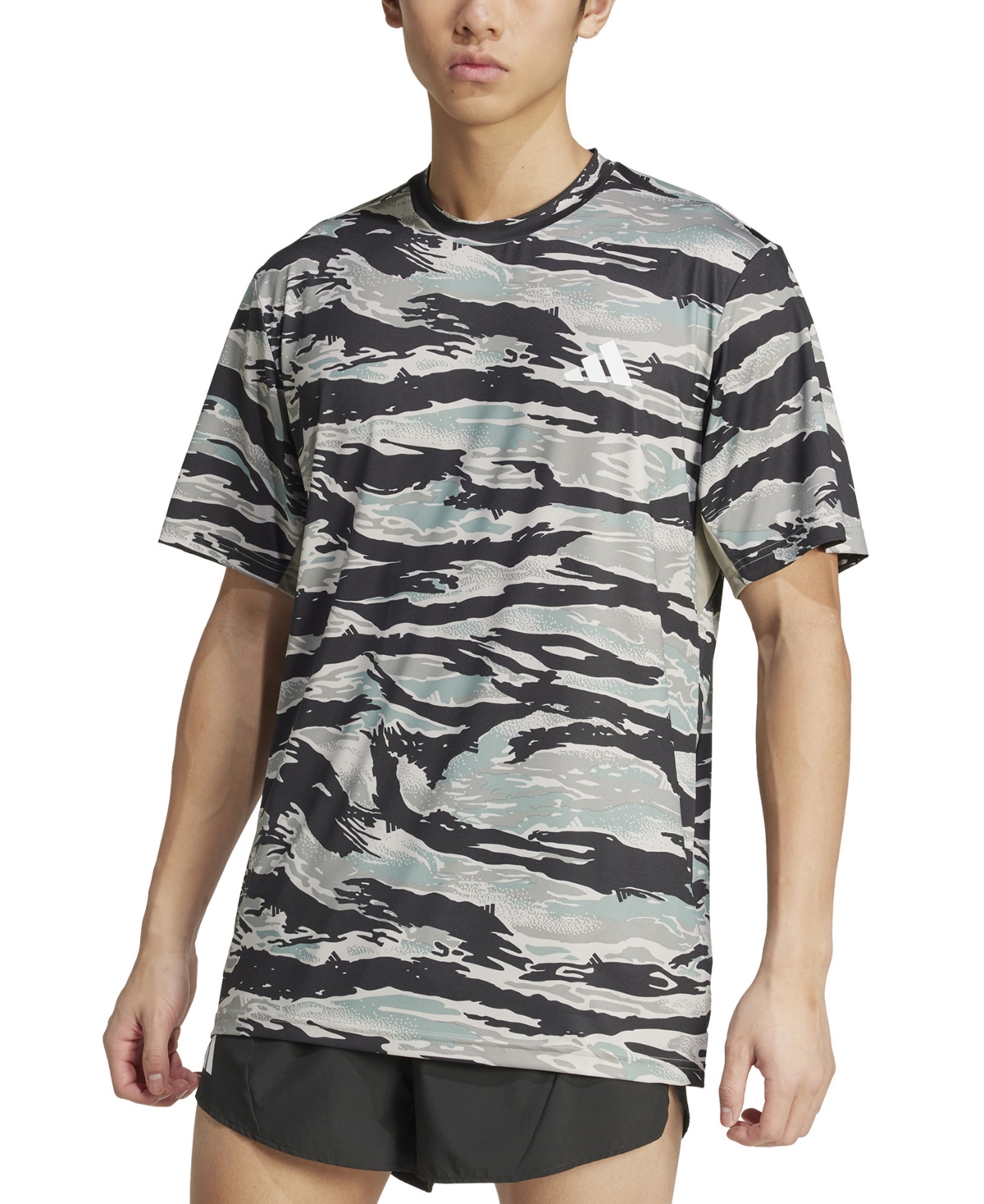 Click here for adidas Mens Logo Camo T-Shirt - Silpeb/bla prices