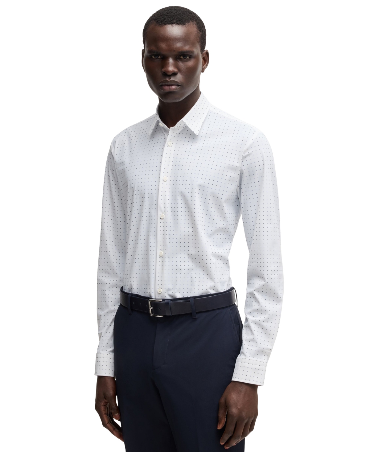 Click here for Boss by Hugo Boss Mens Stretch Jersey Slim-Fit Dre... prices