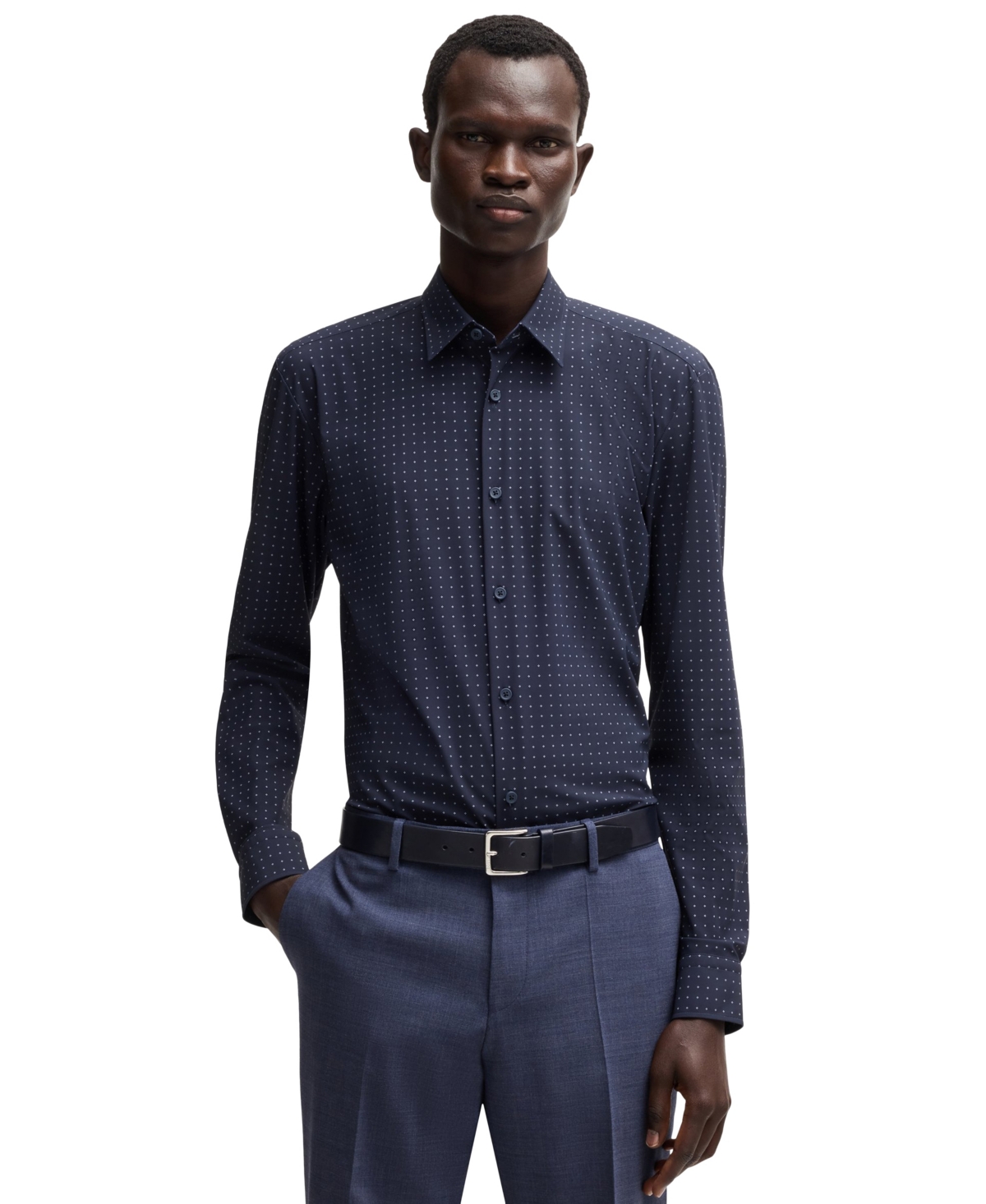 Click here for Boss by Hugo Boss Mens Stretch Jersey Slim-Fit Dre... prices