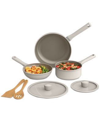 Bella 7-Piece Ceramic Nonstick Cookware & Utensils Set - Macy's