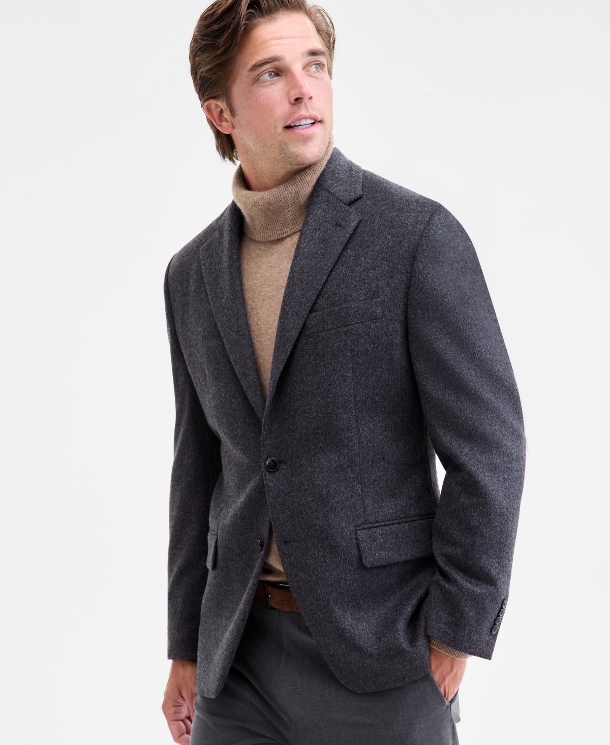 Click here for Michael Kors Mens Classic-Fit Wool Blend Luxury Sp... prices