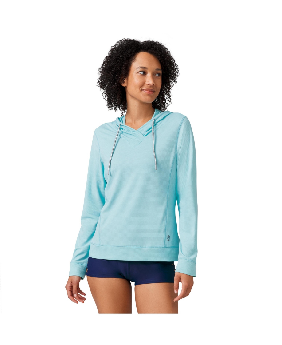 Click here for Free Country Womens SunFree Upf Hoodie - Aqua prices