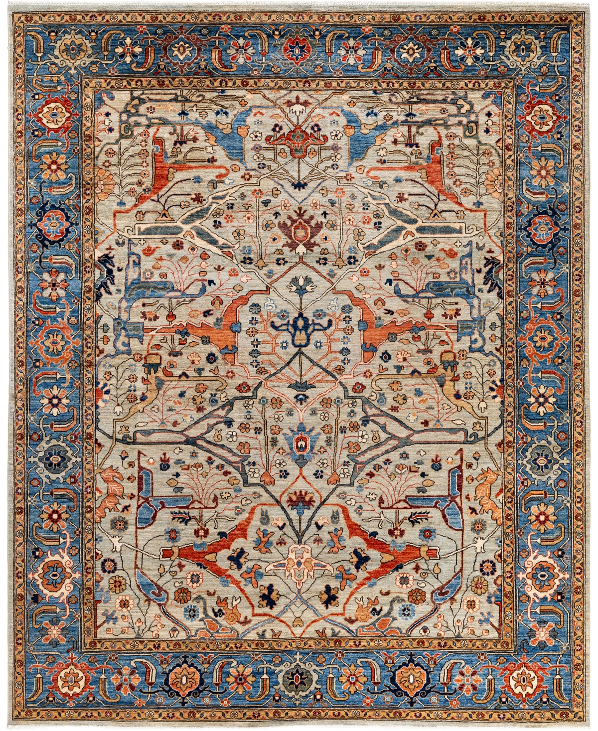 Adorn Hand Woven Rugs Serapi M1945 711x910 Area Rug - Light Gray