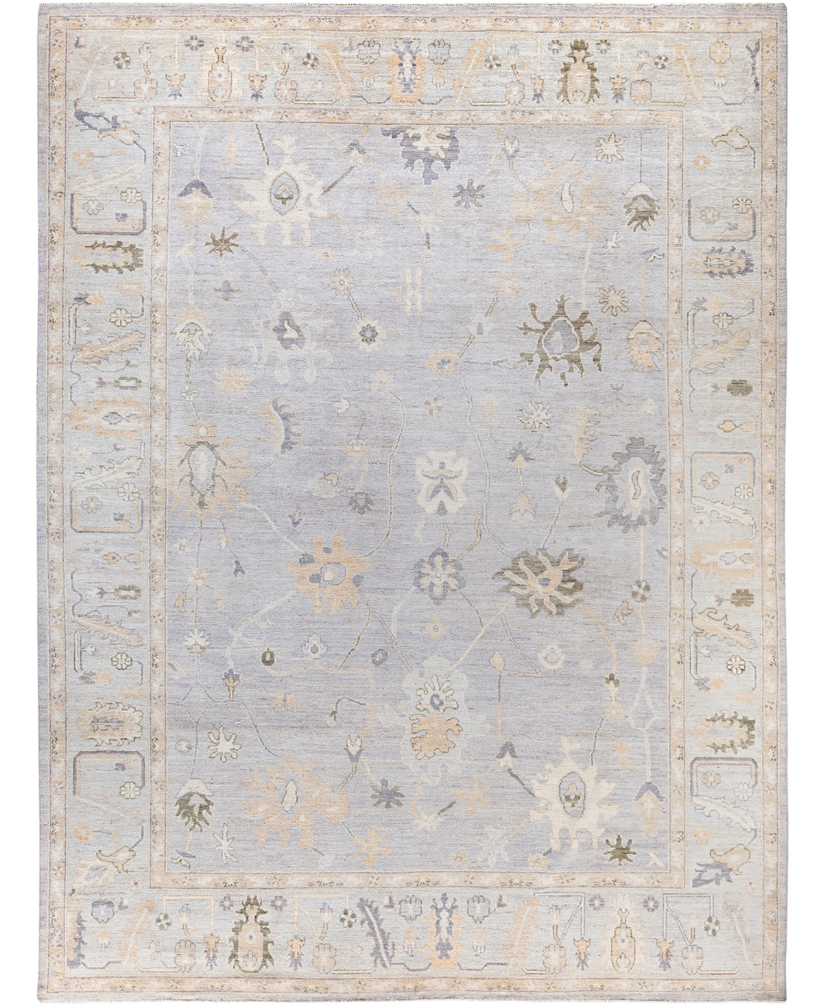 Click here for Adorn Hand Woven Rugs Colorful Oushak M1945 92x111... prices