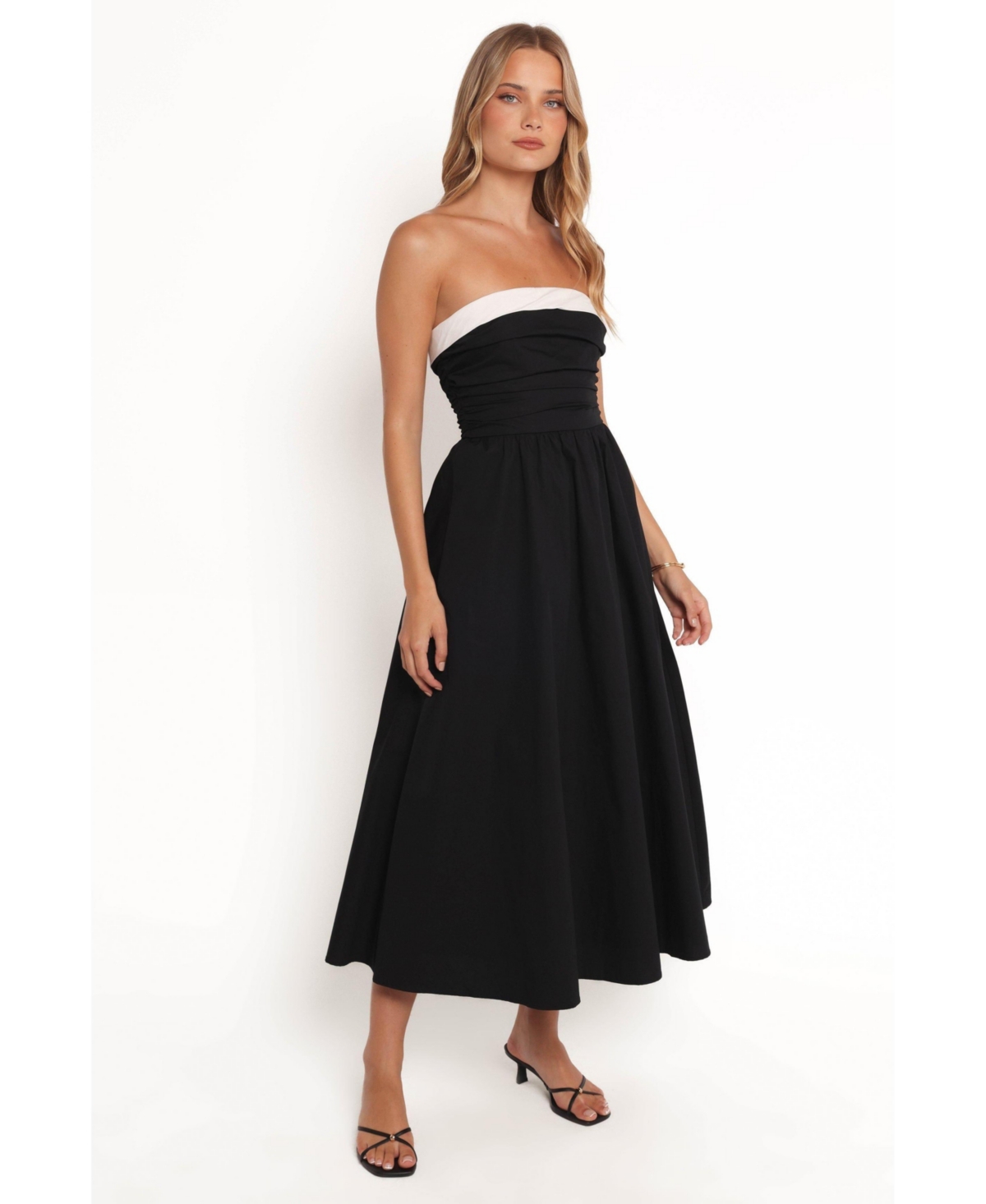 Click here for Petal and Pup Womens Marais Strapless Midi Dress prices